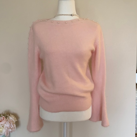 Sweaters | New Angora Pink Sweater Pearl Details | Poshmark